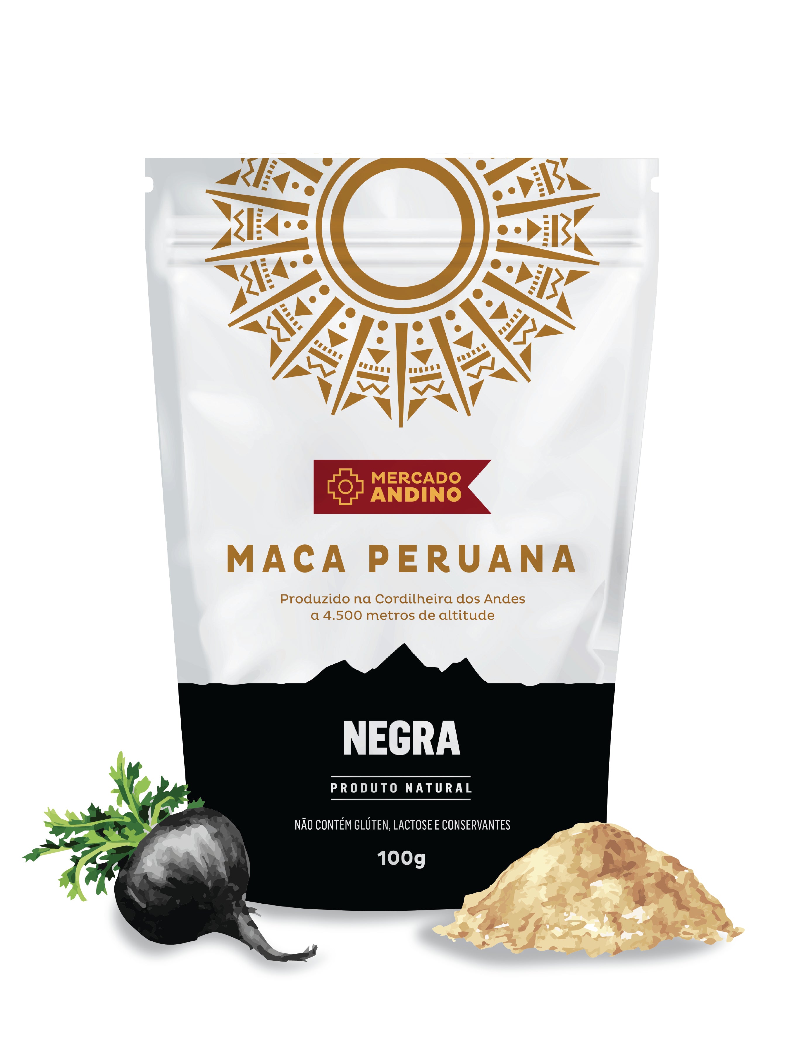 Maca Peruana Negra 100g - Mercado Andino